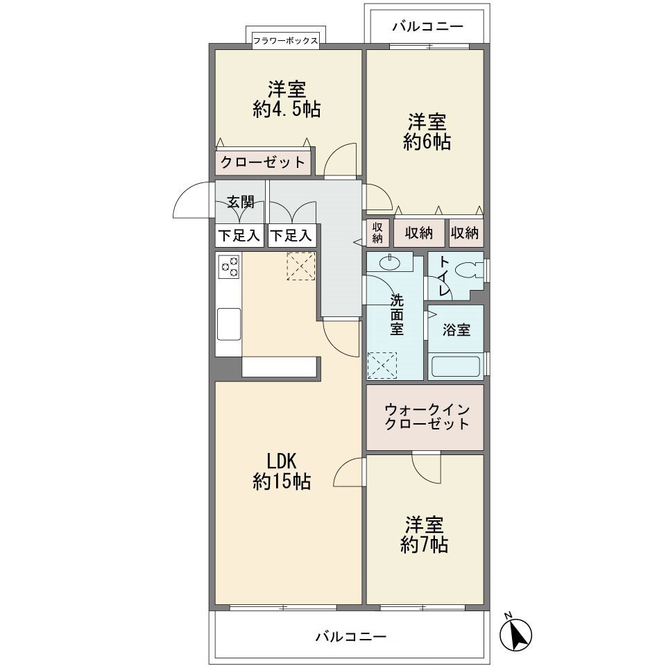 あざみ野団地3－3－4号棟 新規リノベーション 最上階東南角部屋 大型3LDK♪｜住まいのことならタカヤマ[高山産業株式会社]
